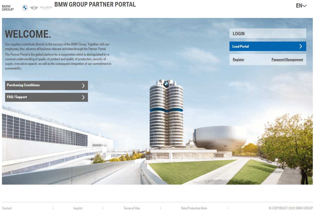 WEN Migration - BMW Group Partner Portal - B2B Portal